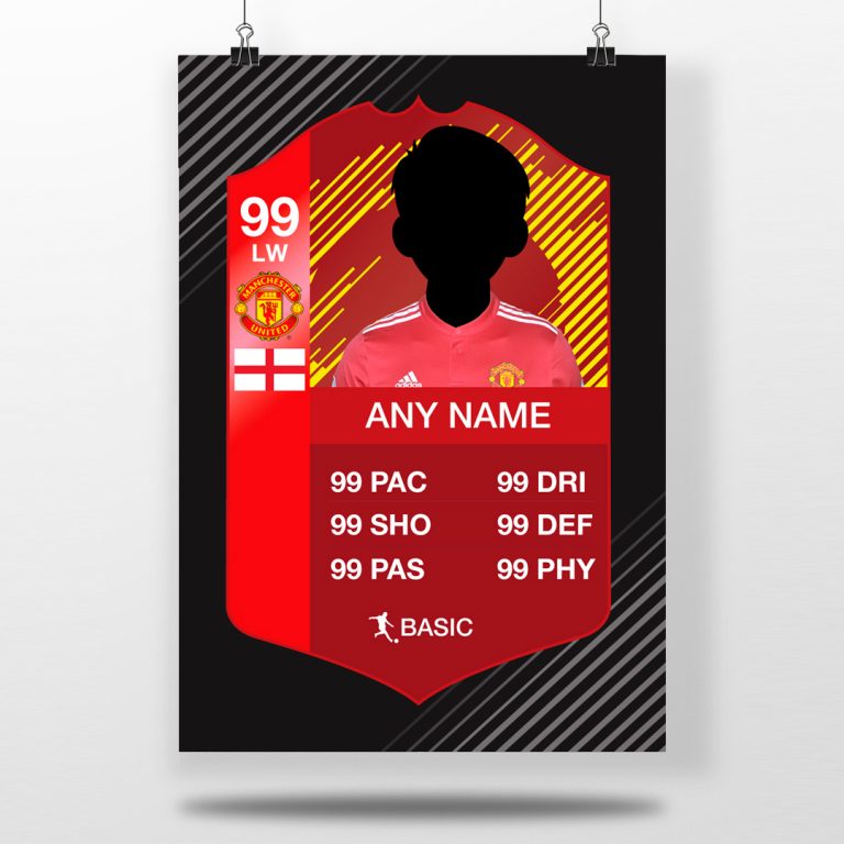 Personalised FIFA Card Poster | Custom FIFA Ultimate Team Card