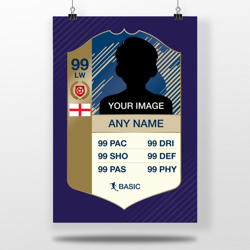 Personalised FIFA Card Poster | Custom FIFA Ultimate Team Card