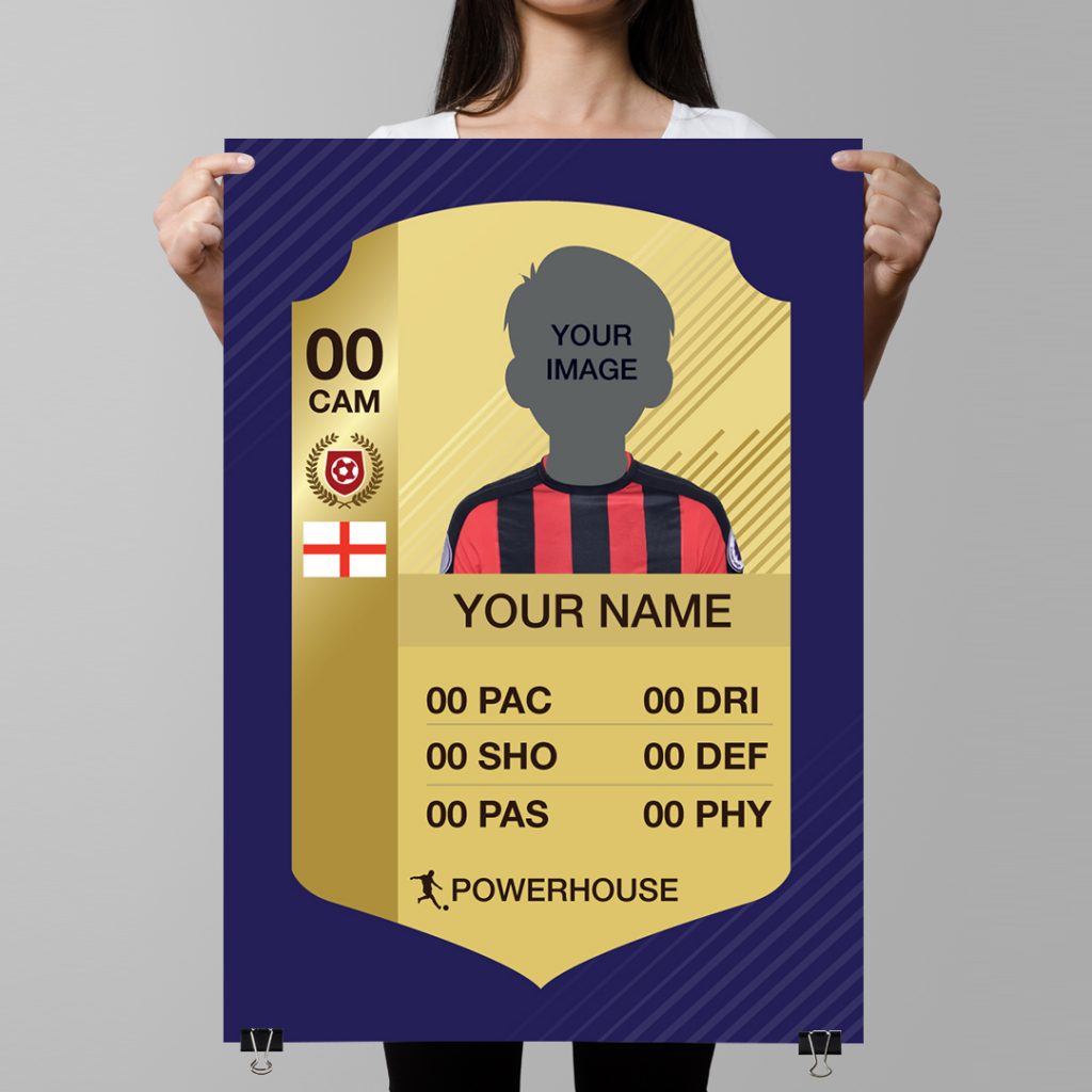Personalised FIFA Card Poster | Custom FIFA Ultimate Team Card