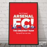 Arsenal Football Poster Wall Art - Football Gifts, Football Posters ...