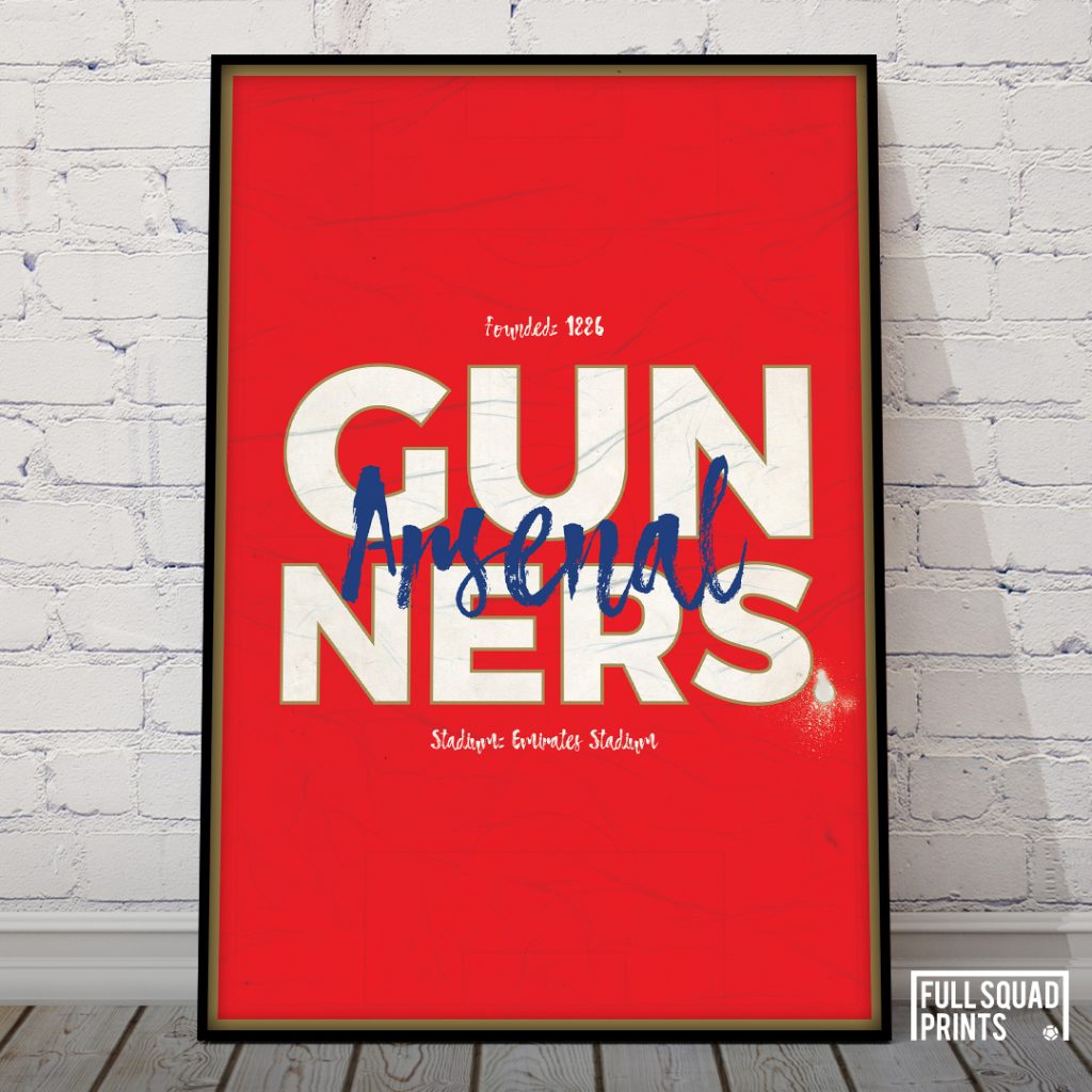 Arsenal Football Poster Wall Art - Football Gifts, Football Posters ...