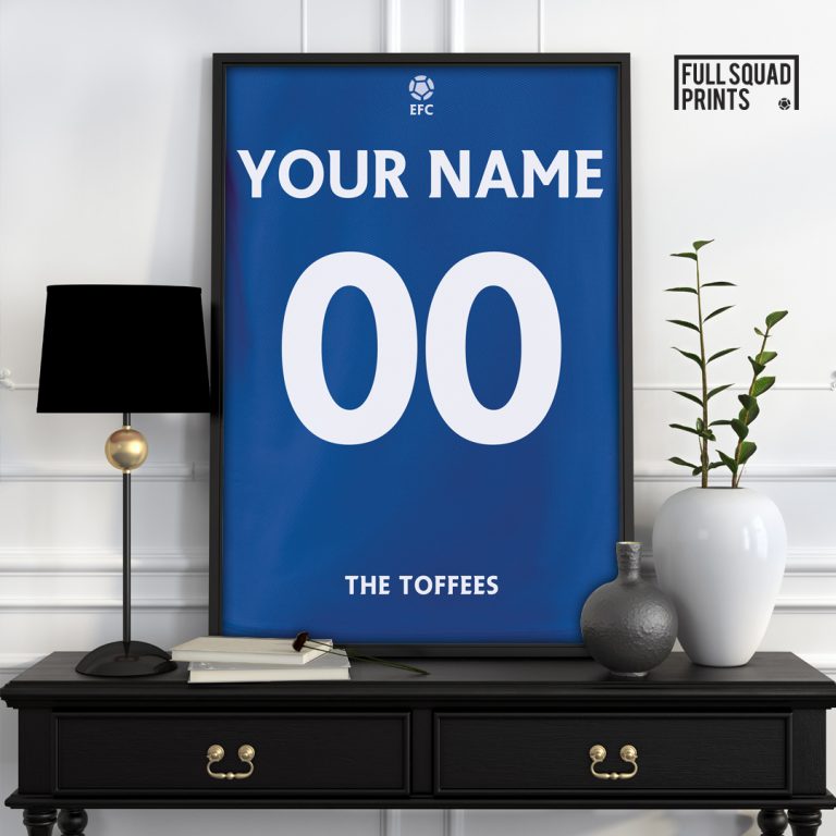 Everton Football Poster Chant - Football Gifts, Football Posters ...