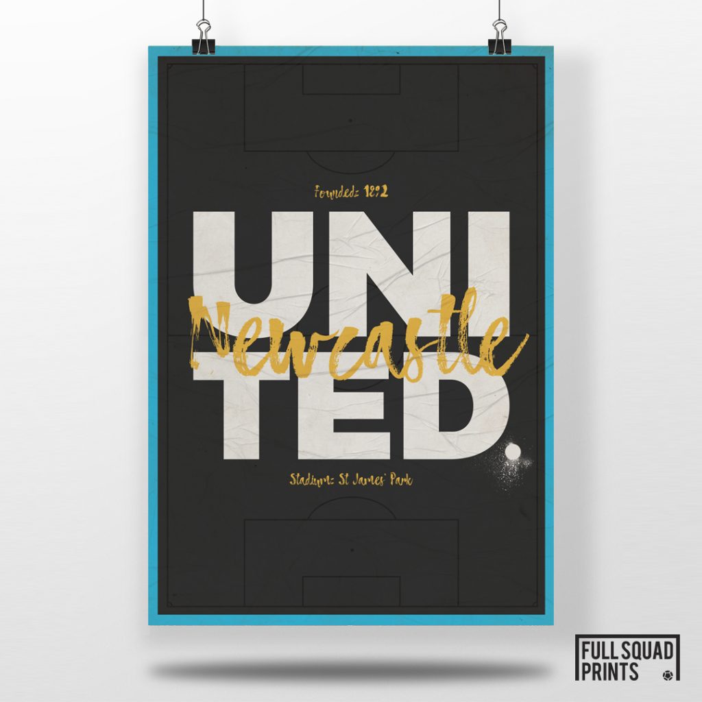 Newcastle United Football Poster - Football Gifts, Football Posters ...