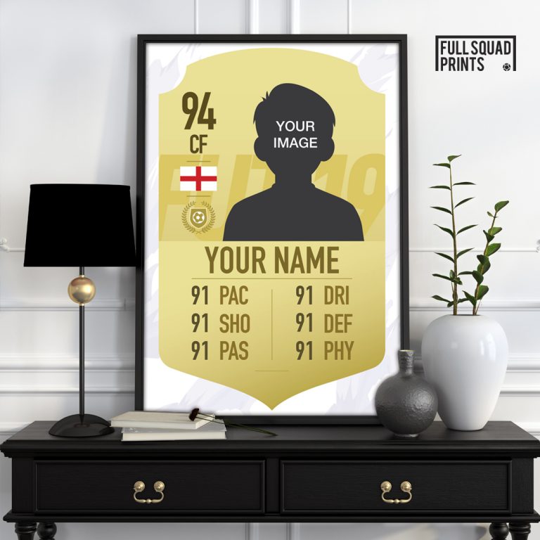Personalised FIFA 19 Card Poster | Custom FIFA 19 Ultimate Team Card