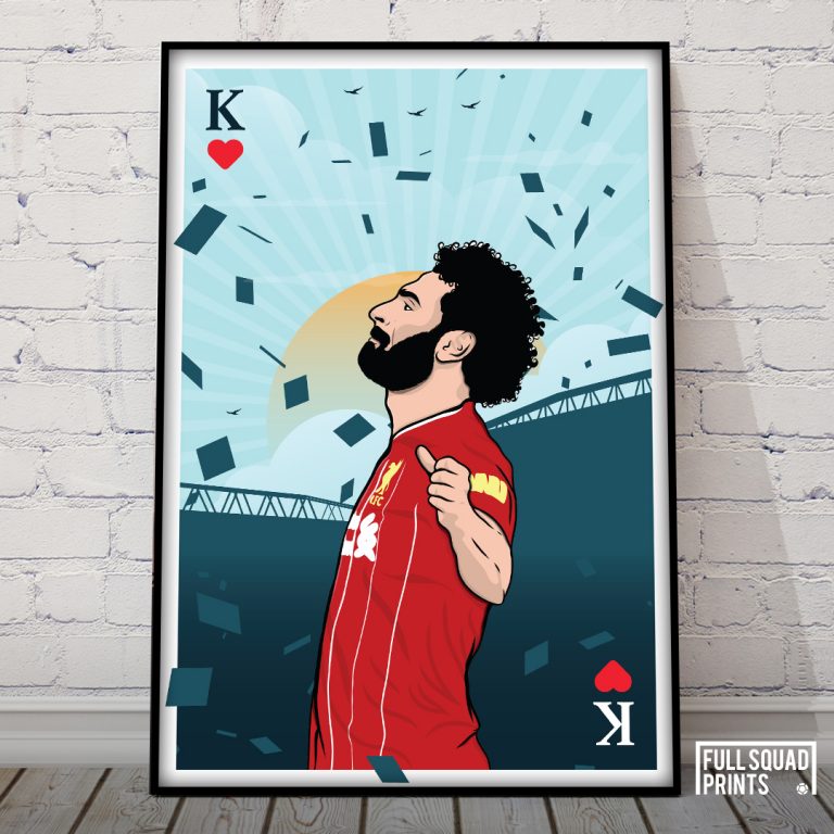 Mo Salah Poster - The Egyptian King of Hearts - Football Gifts ...
