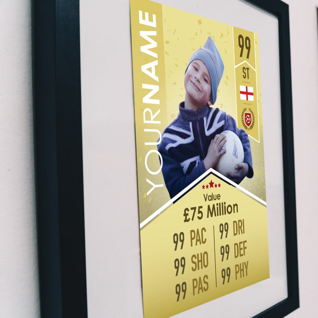 Personalised FIFA Card Poster | Custom FIFA Ultimate Team Card