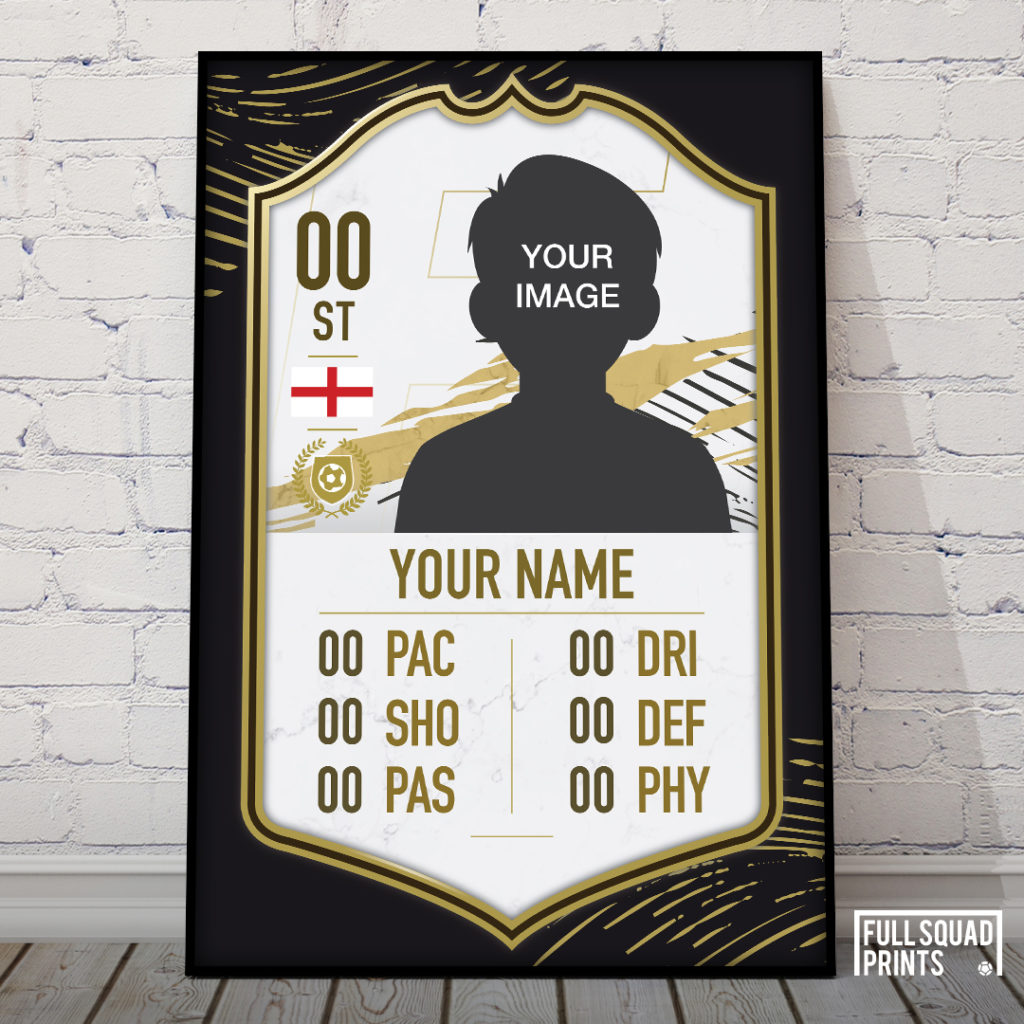 Personalised FIFA Card Poster | Custom FIFA Ultimate Team Card